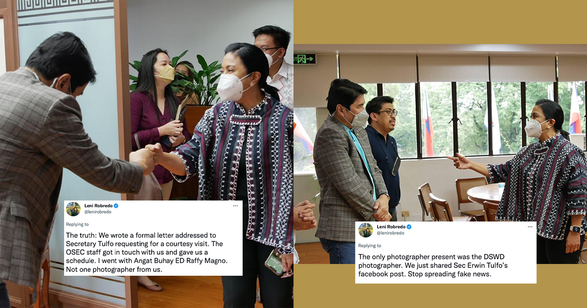 FACT CHECK: Atty. Leni Robredo did not 'sashay' into DWSD office, meet ...