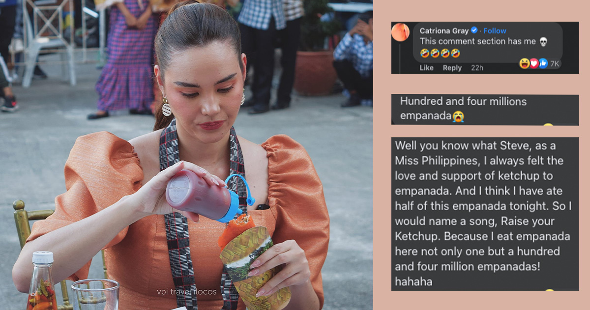 Ketchup on empanada? Catriona Gray's viral photo sparks hilarious ...