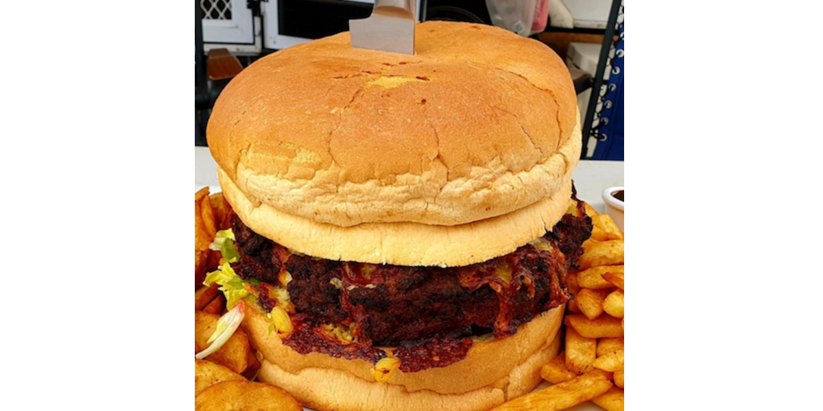 LOOK: This burger is so big it can feed a whole family, and then some ...