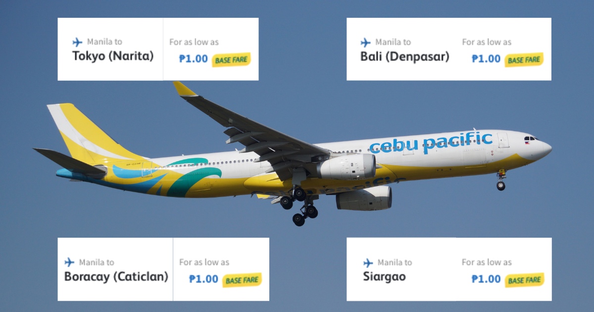 P1SO sale alert: Cebu Pacific launches P1 flights to domestic ...