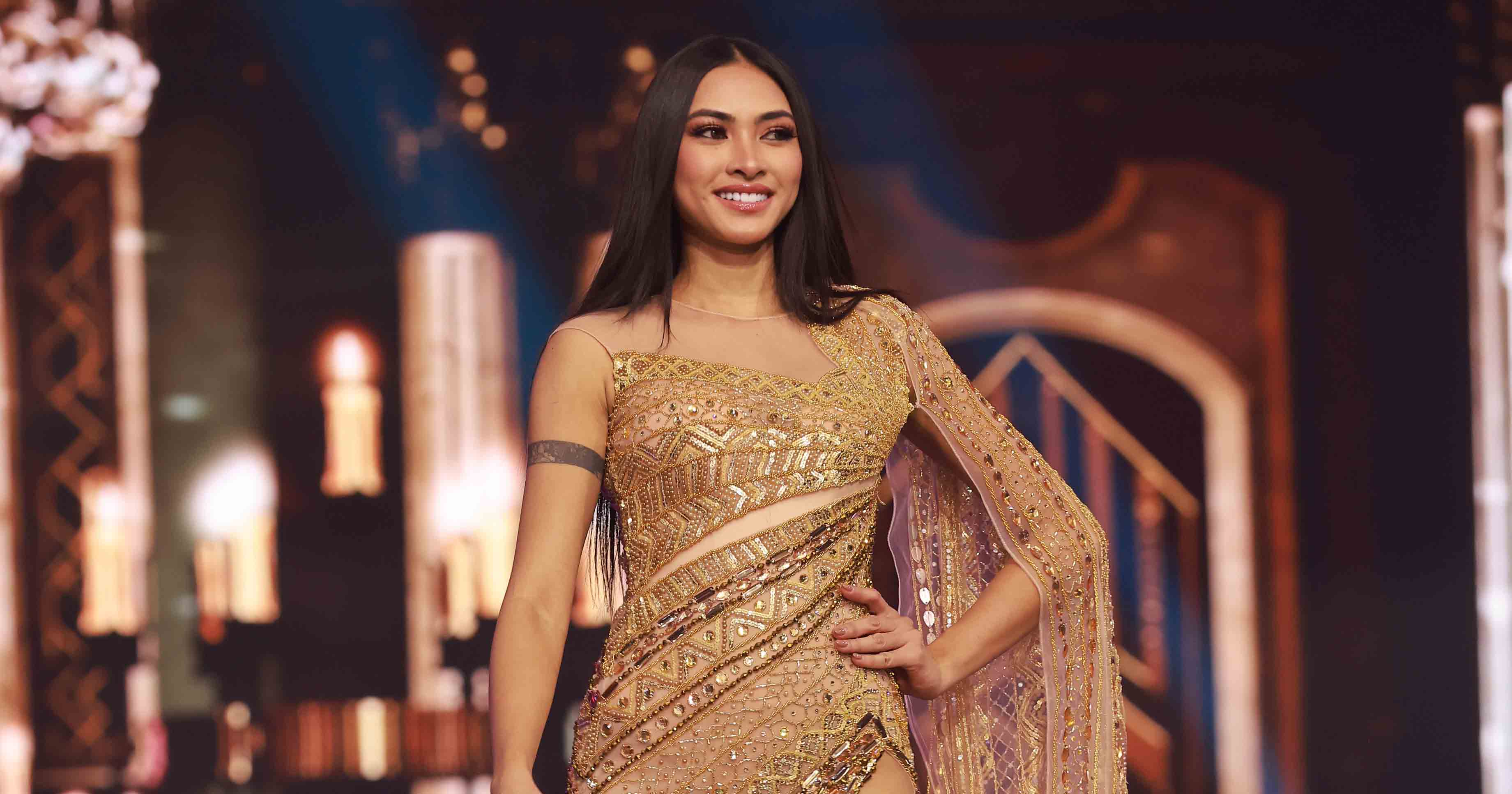 LOOK: Beatrice Luigi Gomez is a goddess in gold at the Miss Universe ...