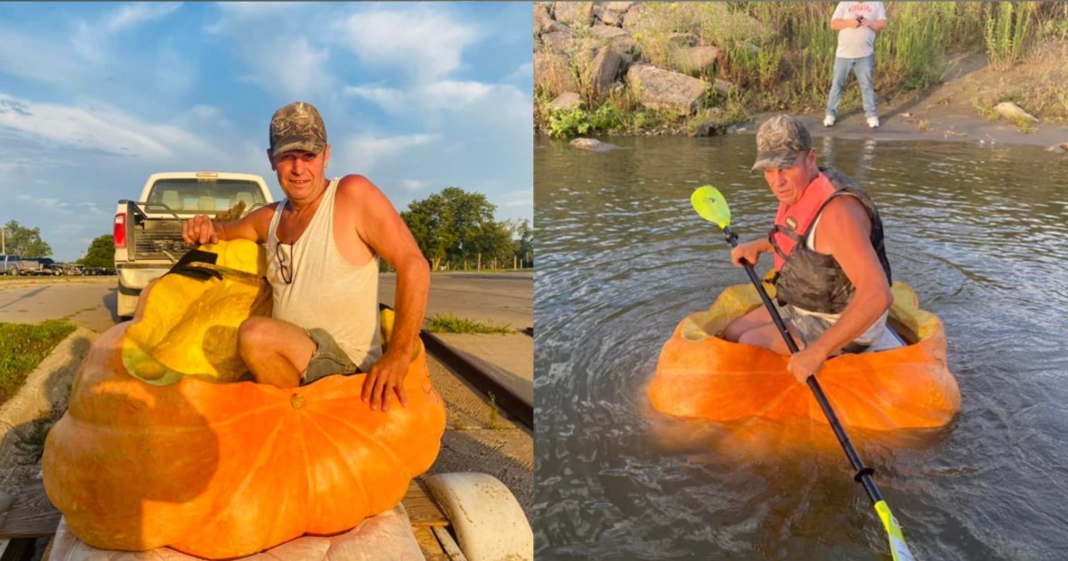 Nebraska man sets world record for longest voyage in a pumpkin boat ...