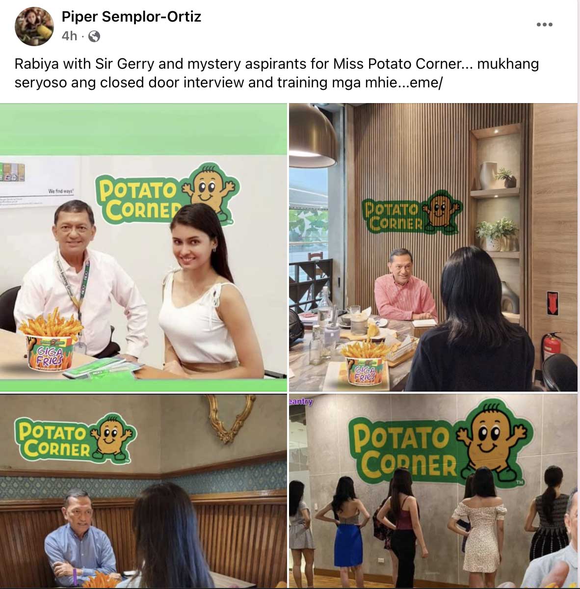 Potato Corner to review procedures after controversial 'Miss Universe ...