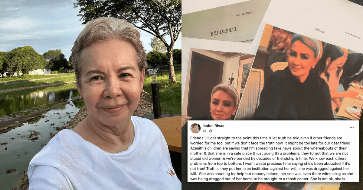 Isabel Rivas calls for help to rescue fellow veteran actress Azenith ...
