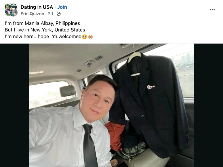 Eric Quizon's photos used by apparent scammer in public dating group ...